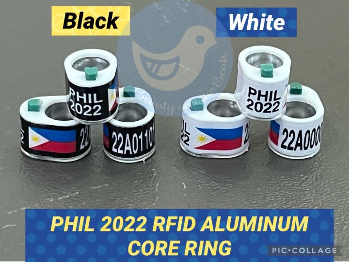 5 or 10 Pieces PHIL 2022 RFID Aluminum Core Rings 8mm Black and White ...