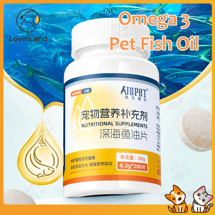 JSPET Omega 3 Fish Oil for Dogs and Cats Hairball Control Skin Care ...