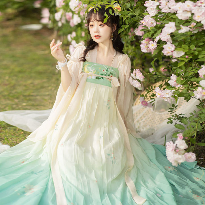 ฮั่นฝู ชุดจีนโบราณผู้หญิง Hanfu ชุด จีน โบราณ ชุดจีน เดรสนางฟ้า กระโปรง