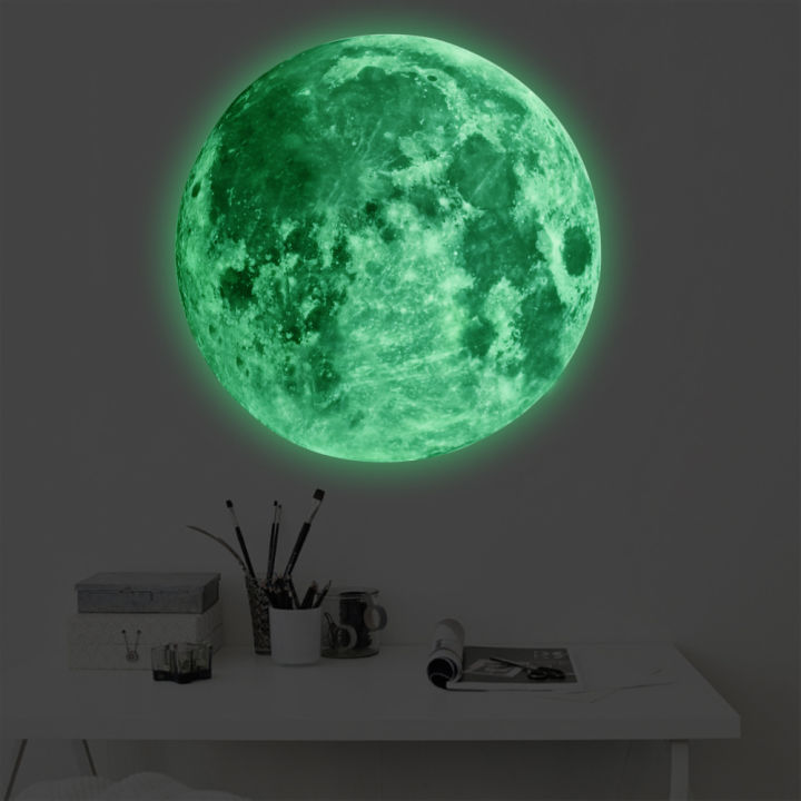 [PANDHY'S] Glow in The Dark Stickers / Luminous Moon Earth Stars 3D ...