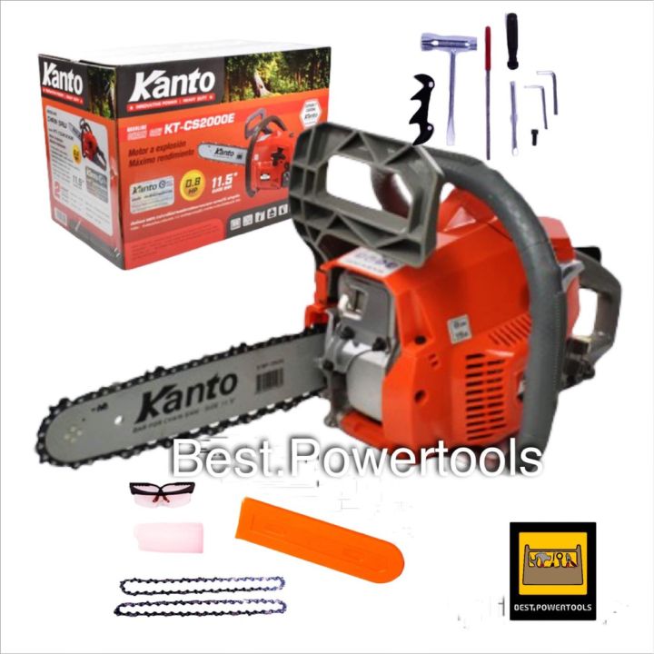 ( Pro+++ ) KANTO เลื่อยยนต์ เลื่อยโซ่ยนต์ บาร์ 11.5 กำลัง 0.8 แรงม้า KT-CS2000E (2เส้น) คุ้มค่า ...