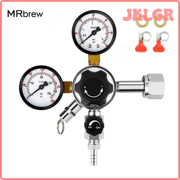 VBDGR Dual Gauge CO2 Draft Beer Regulator Pressure Regulator CGA-320 ...