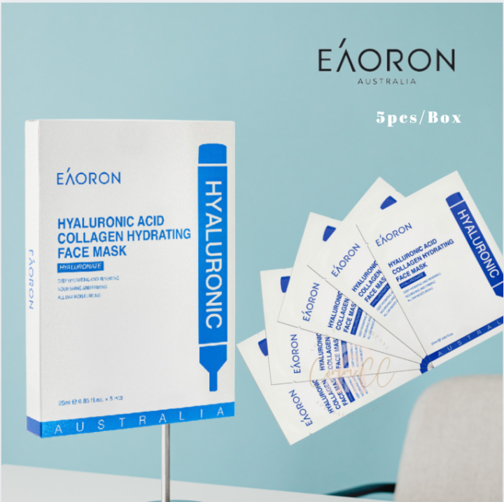 EAORON Hyaluronic Acid Collagen Hydrating Face Mask (5 pcs/Box) | Lazada