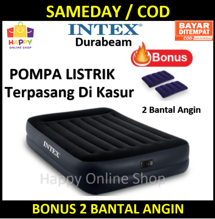 Kasur Angin Intex Durabeam - Bonus Bantal Angin - Original | Lazada ...