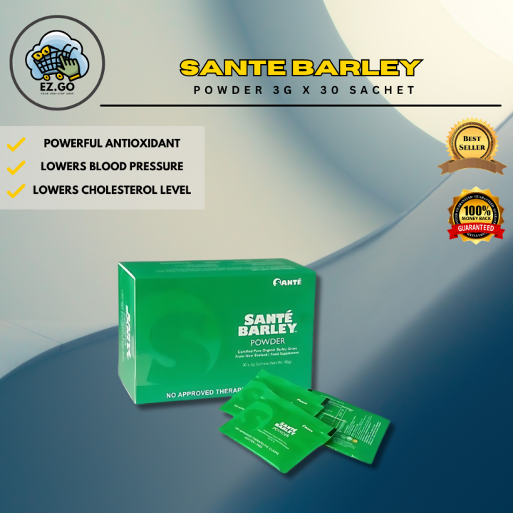 Sante Barley POWDER Pure Barley POWDER Drink New Zealand 30 Sachets x ...