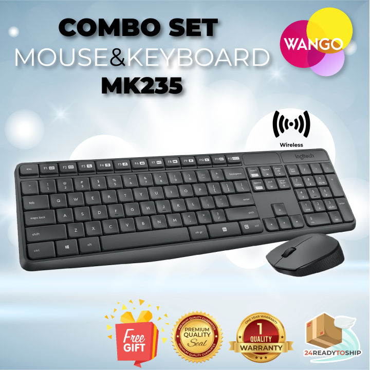 Genuine Logitech MK235 Wireless Keyboard and Mouse Grey | Lazada