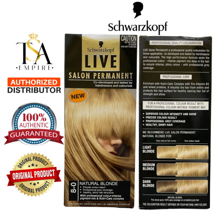Schwarzkopf Live Hair Color Natural Blonde 8-0 | Lazada PH