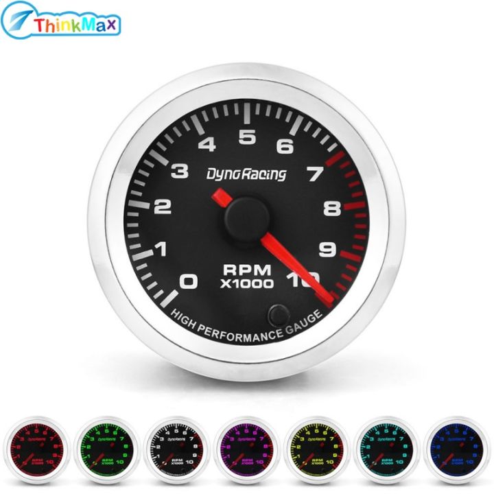 12V Car Tachometer Gauge Tacho Meter, 52mm/2" Universal 0-10000 RPM ...