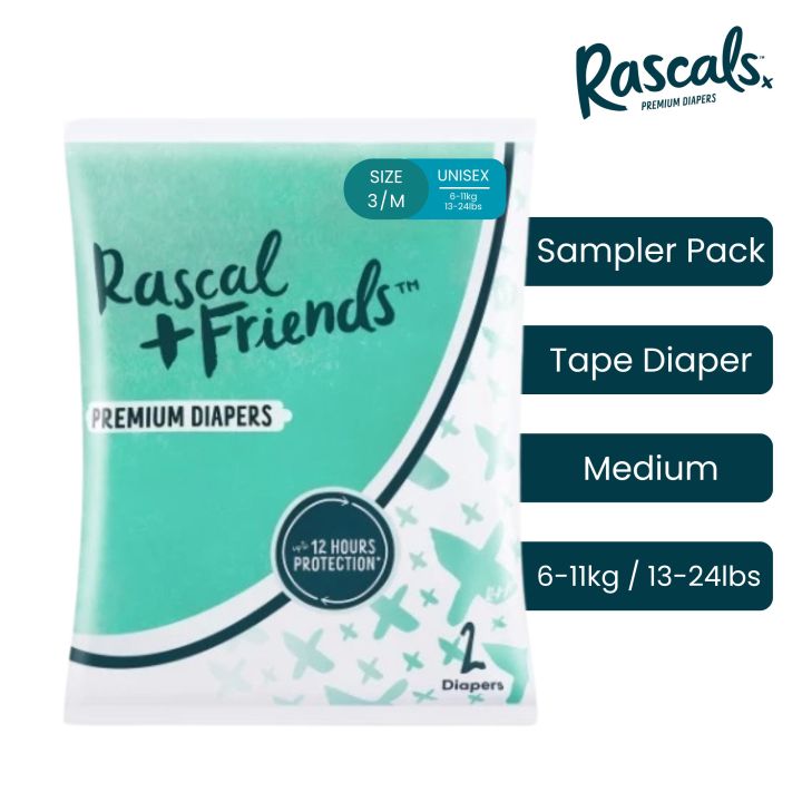 [NOT FOR SALE] RASCAL + FRIENDS TAPE DIAPER | SAMPLER PACK | 2-PACK ...
