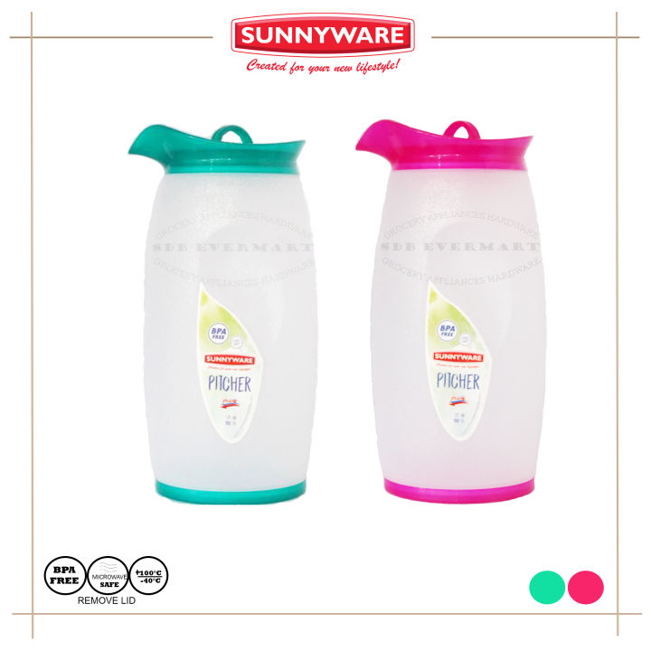 Sunnyware-Pitcher Deluxe Water Dispenser Jugs-1.5liter-[558]-Green Pink ...