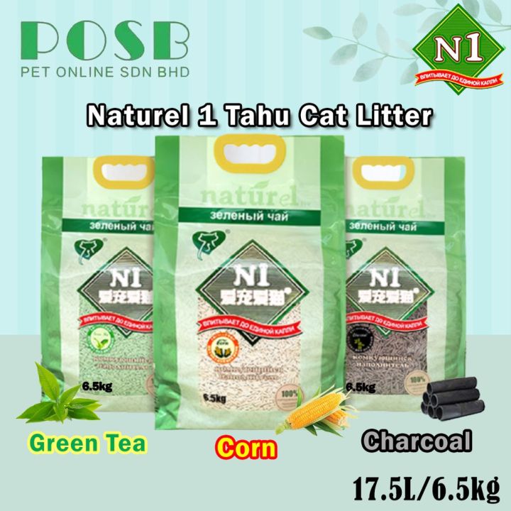 N1 2.0MM Naturel 1 Tofu Cat Litter / Naturel 1 Tahu Cat Litter 17.5L (6.5kg)/ Cat Litter /Pasir ...