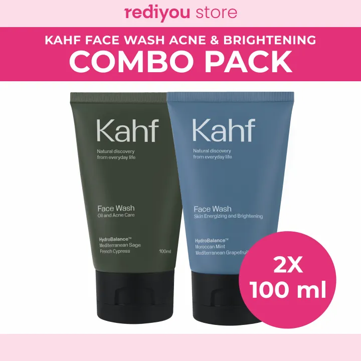 [Combo Pack] Kahf Face Wash Acne Care + Brightening 2 x 100 ml | Lazada ...