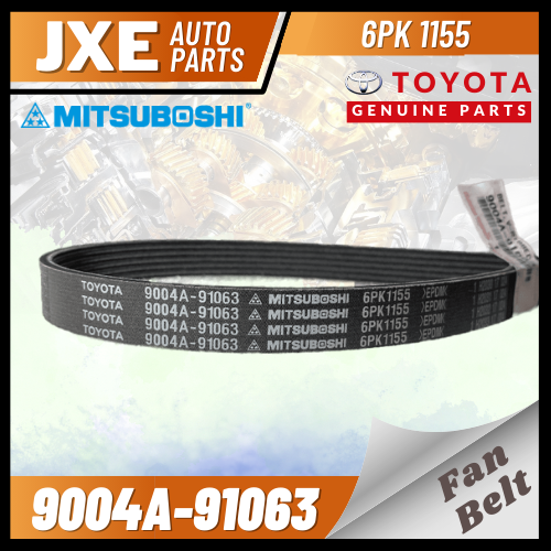 Fan Belt 6PK 1155 for TOYOTA Wigo 2012-2021 (9004A-91063) Genuine Parts ...