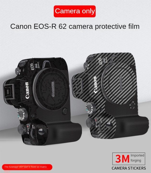 เหมาะสำหรับ Canon EOS R62ฟิล์มป้องกันสติกเกอร์คาร์บอนไฟเบอร์3M เต็มฝา ...