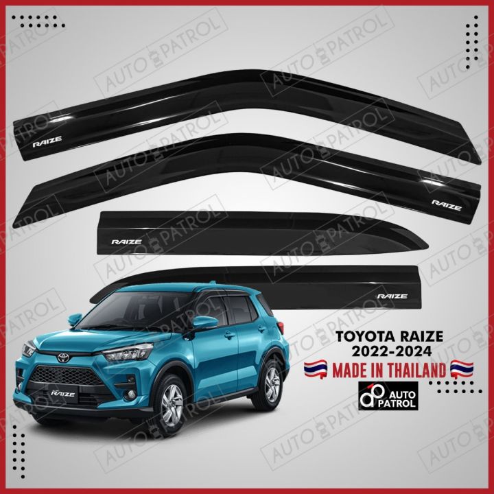 Toyota Raize 2022-2024 Window Door Visor Black ( Rainvisor Sunvisor ...