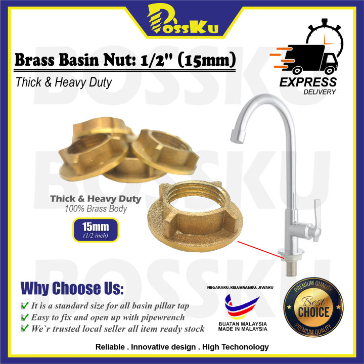 HEAVY DUTY Brass Basin Nut / Lock Nut for Basin Pillar Tap | Lazada