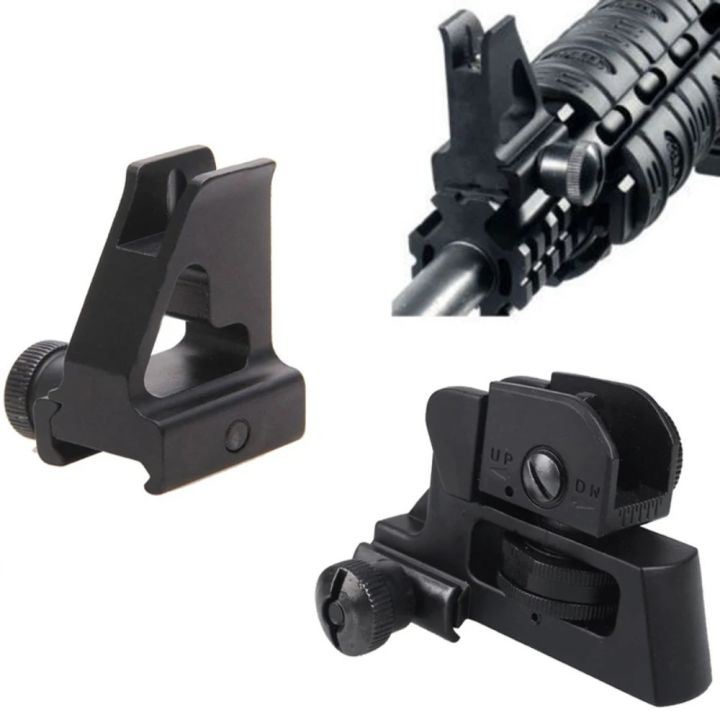 Metal High Profile Detachable Front Sight and Dual Apertures A2 Rear ...