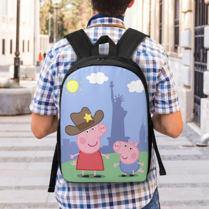 Peppa Pig Large capacity student backpack 17 inches schoolbag,Shoulders ...