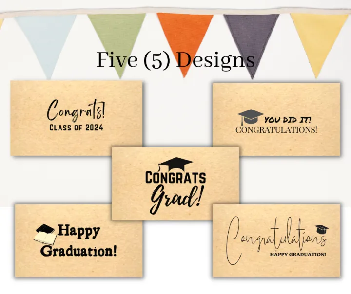 Graduation Kraft Tags | 50s / 100s | Happy Graduation Stationery Gift ...