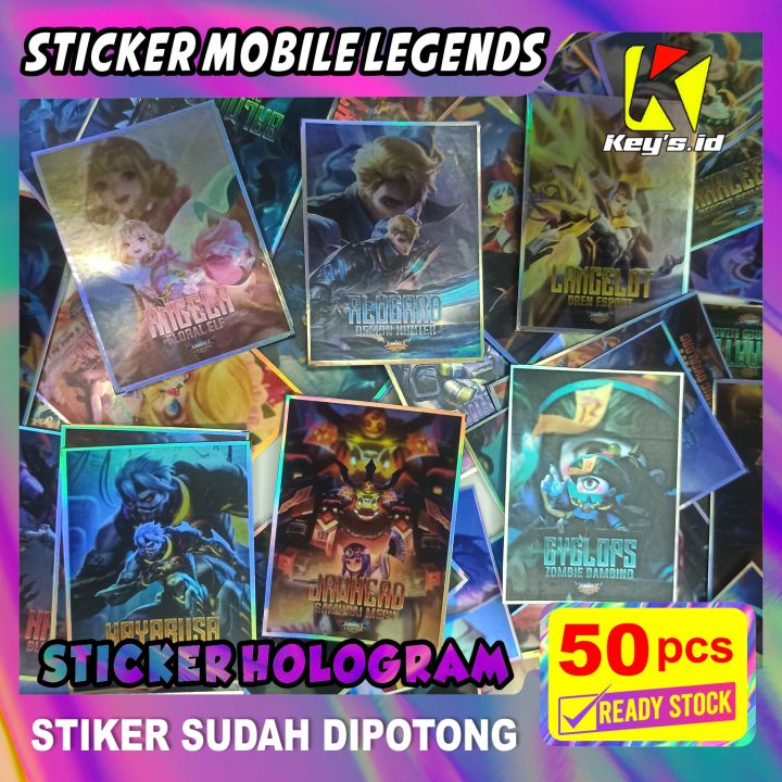 Stiker Mobile Lagends, Sticker Hero ML Hologram Isi 50 Pcs | Lazada ...