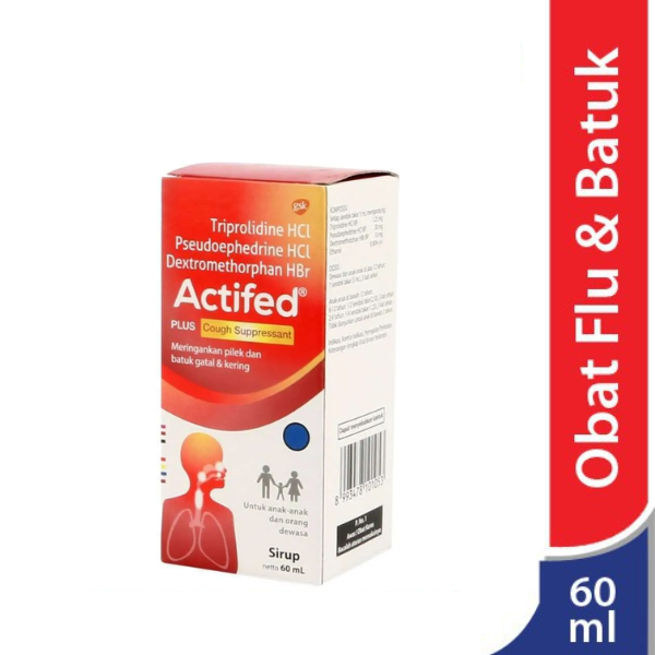 Actifed Merah syr 60 ml - Meredakan gejala flu pilek dan batuk kering ...