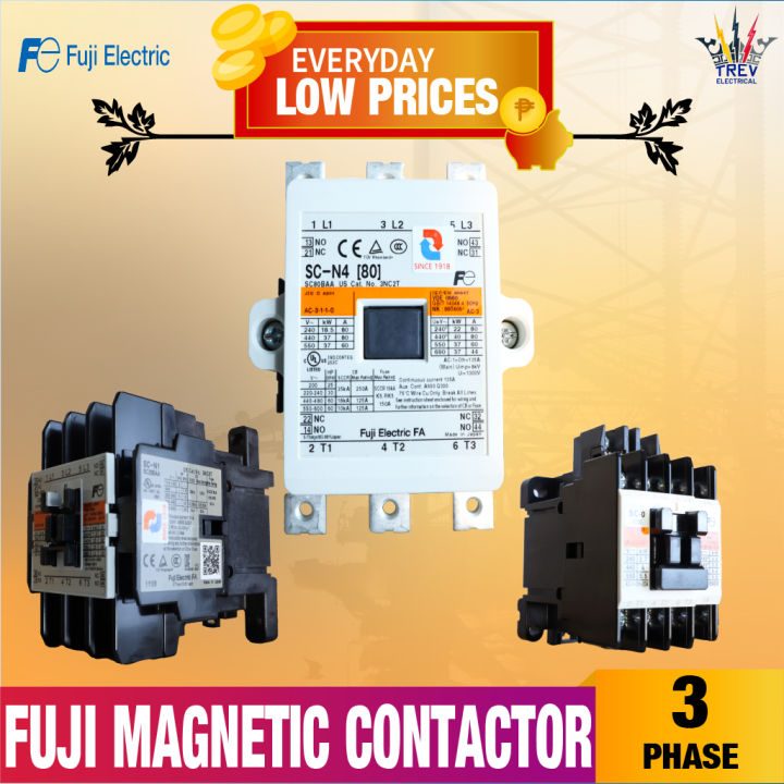 TREV Fuji Magnetic Contactor 3phase 220volts SC-0 | SC-05 | SC-4-1 | SC-5-1 | SC-N1 | SC-N2 | SC ...