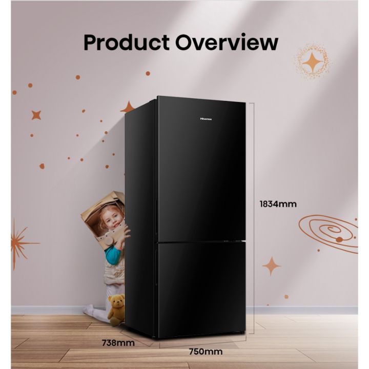 Hisense 420L 2 Door TOP Freezer Inverter Refrigerator Fridge Peti Sejuk ...