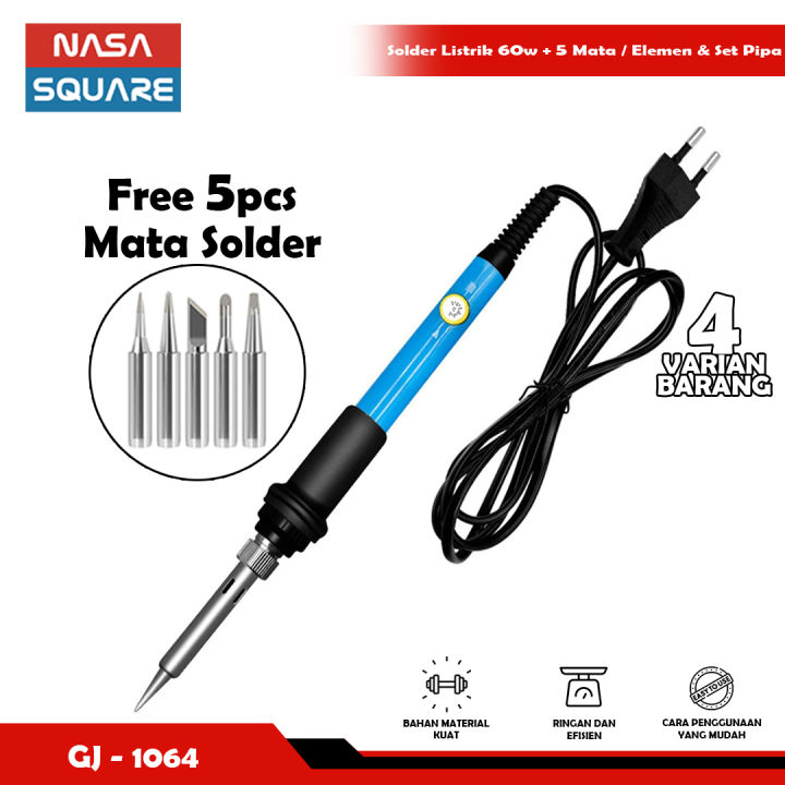 Solder Temperature High 200 - 450 C / Solder Listrik Tangan 60W - NASA ...