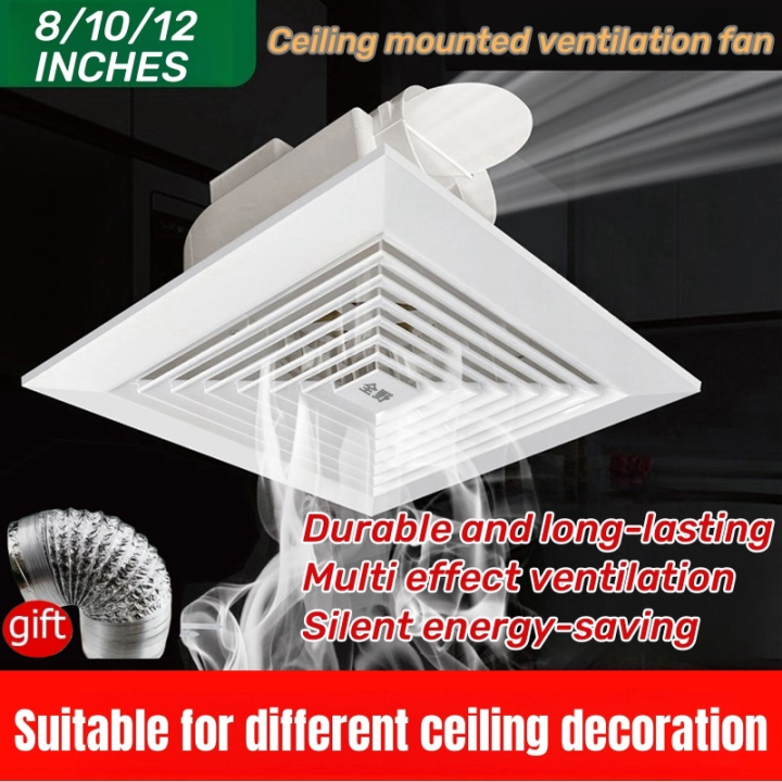 Exhaust Fan Ceiling Silent Ventilator Air Large Suction Louver ...