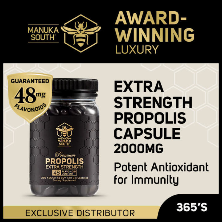 Manuka South Extra Strength Propolis 2000mg with polyphenol flavonoid ...