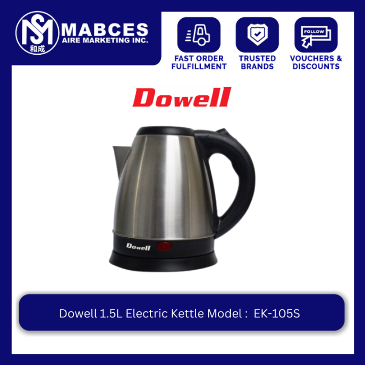 Dowell 1.5L Electric Kettle EK-105S | Lazada PH