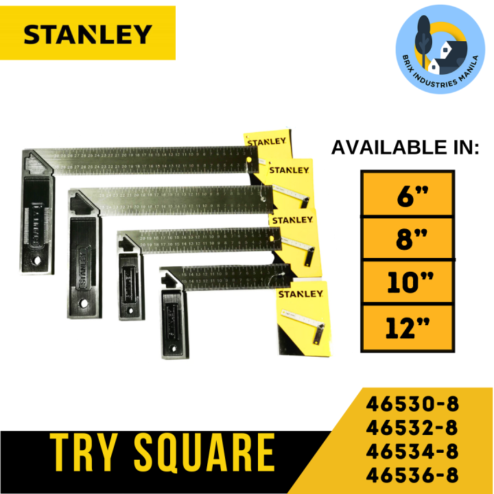 Stanley Try Square 6", 8", 10" and 12" Professional Try-Square | Lazada PH