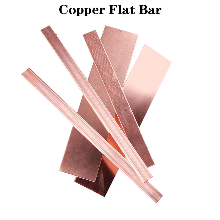 1pc Copper Flat Bar Plate 99.9% Cu Metal Strip DIY Material Thickness 1 ...