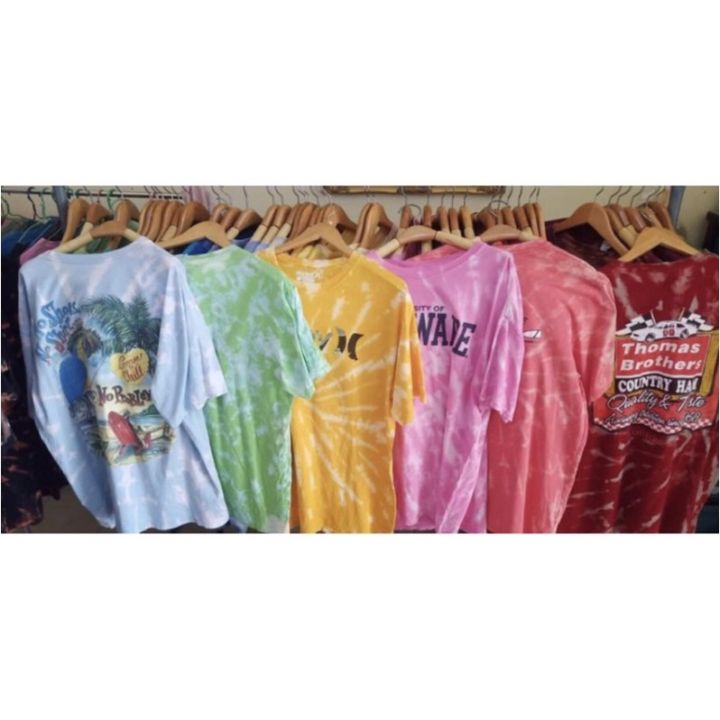 เสื้อยืดกัดสีงานUSA 📌สุ่มสี📌 | Lazada.co.th