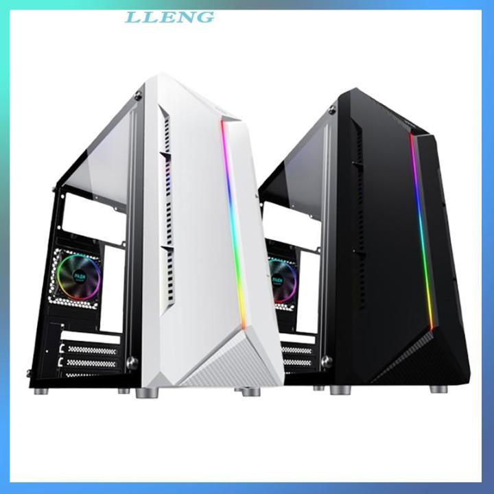 LLENG Transparent Computer Case Desktop PC Tower With RGB Light For M ...