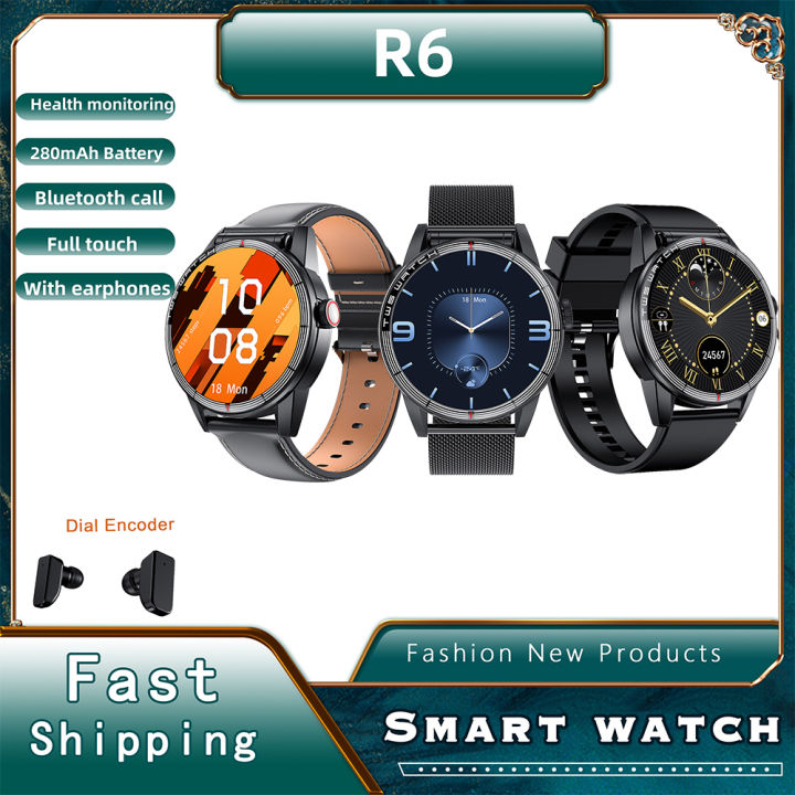 R6 Smart watch TWS 2-in-1 HD large screen IP67 waterproof mass dial 15 ...