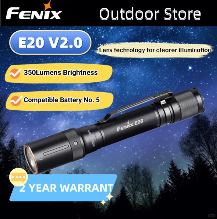 Fenix Lens Technology for Clearer Illumination E20 V2.0 Strong Light ...