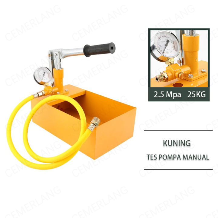 Tes Tekanan Air Aluminium 2.5 Mpa 25kg Uji Pompa Hidrolik Manual Dengan ...