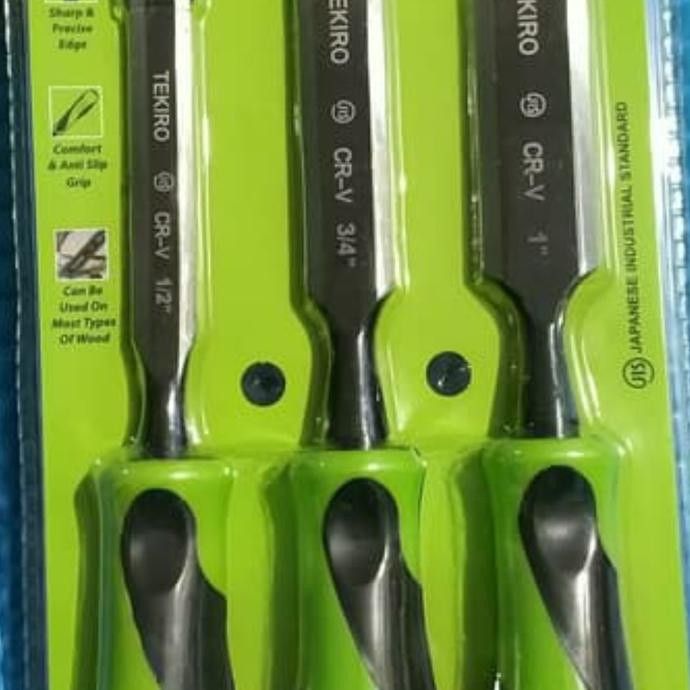 SALE Tekiro WOOD CHISEL SET 3 PCS TEKIRO PAHAT KAYU SET 3 PC GT-WC1747 ...