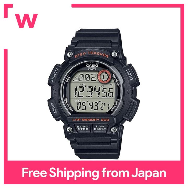 CASIO Digital Watch Step Tracker with Step Counting Function WS-2100H-1AV Men's Black | Lazada PH