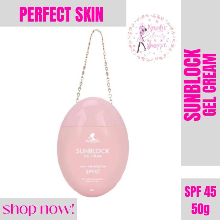 Perfect Skin SUNBLOCK GEL CREAM SPF 45 (50g) NEW PACKAGING | Lazada PH