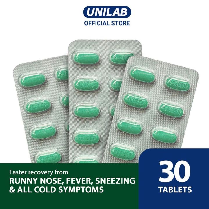 Unilab Neozep Z+ Non-Drowsy 30 Tablets - For faster and no-drowse ...