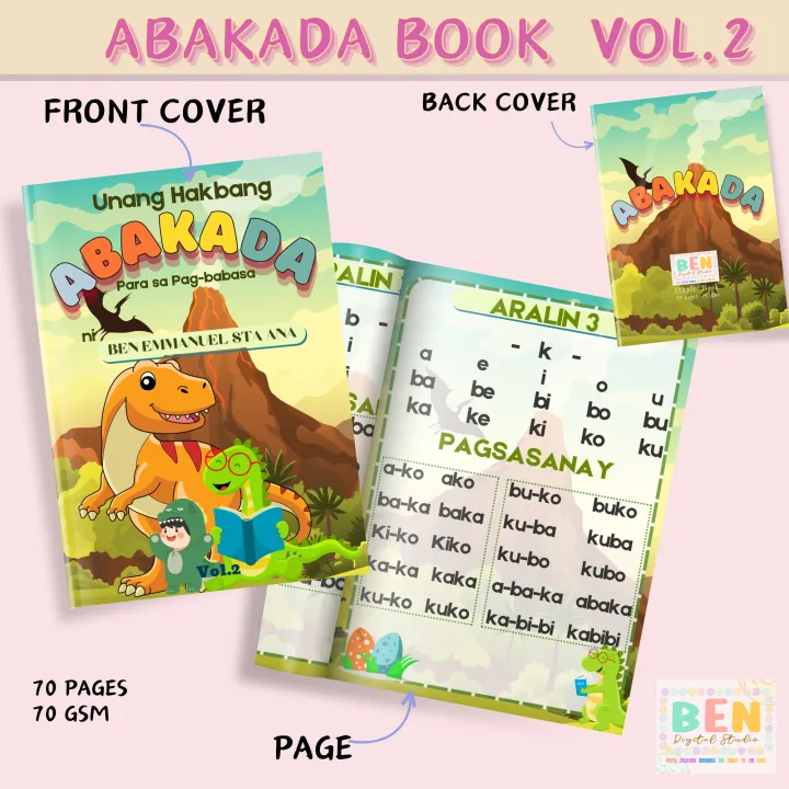 ABAKADA BOOK | UNANG HAKBANG SA PAG-BASA VOL.2 DINOSAUR | ACTIVITY BOOK ...