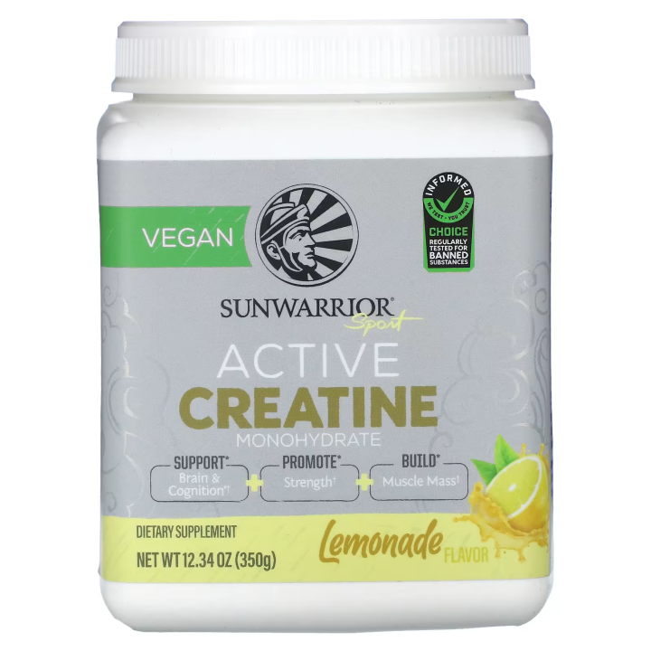 Sunwarrior, Sport, Active Creatine Monohydrate, Lemonade , 12.34 oz ...