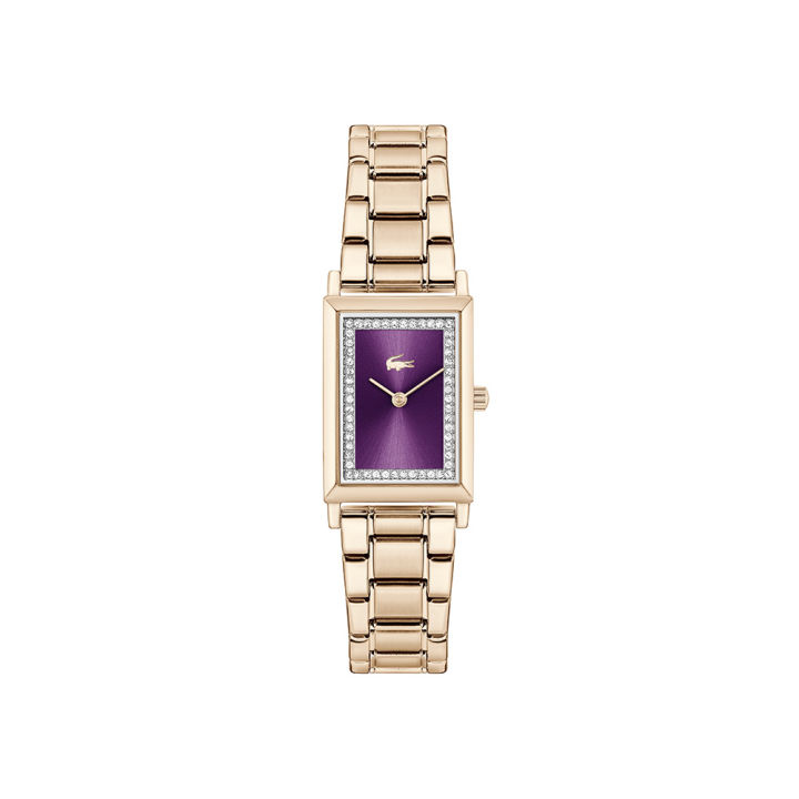 Lacoste Catherine Women's Watch Ionic Plated Carnation Gold Steel Strap ...