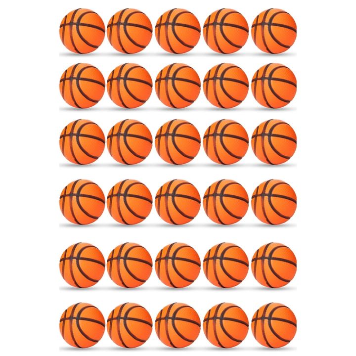 30 Pieces Mini Basketball Party Favors Mini Stress Ball Basketball Bouncy Ball Mini Foam Sports