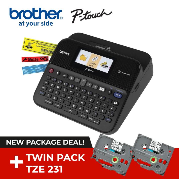 Brother PT-D600 PC-Connectable Label Maker With Twin Pack Tze 231 | Lazada PH