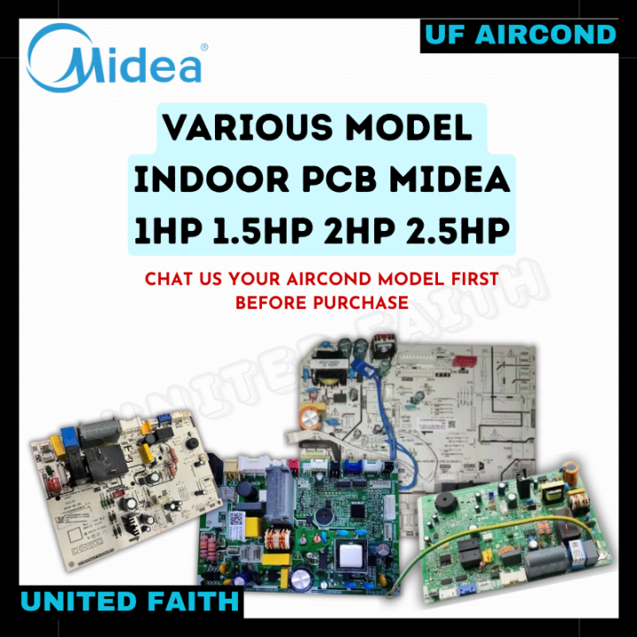 MIDEA PCB Indoor 1hp 1.5hp 2hp 2.5hp [various model] | Lazada