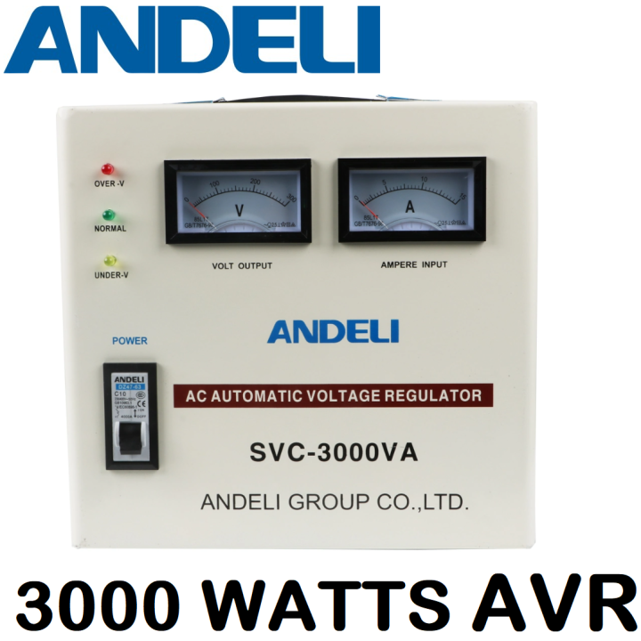 Andeli AVR 3000W Servo Type Automatic Voltage Regulator SVC-3000 Servo Motor Control AC AVR 3KVA ...