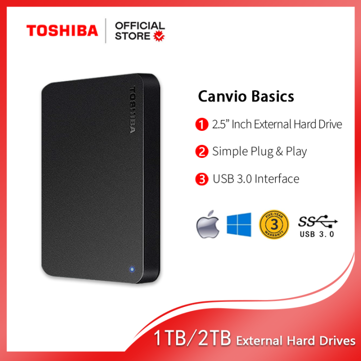Toshiba External Hard Drives (new) 1TB 2TB External HDD USB 3.0 For Mac ...